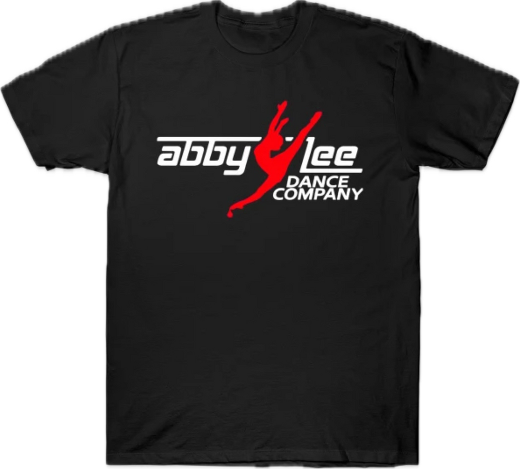 ALDC WORLDWIDE - BLACK T-SHIRT WITH WHITE AND RED LOGO – Abby Lee Dance ...